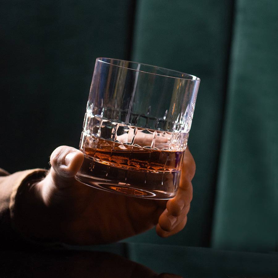 Rona Glass Luxury Collection Brilliant Whiskey Glasses 380ml, Set of 4