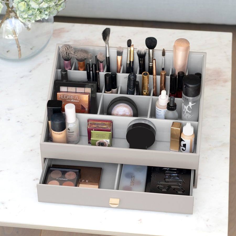 Stackers Makeup Organiser with Drawer Large - Taupe
