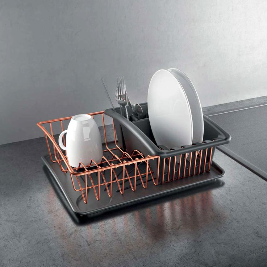Metaltex Aquatex-Plus Dish Drainer - Copper
