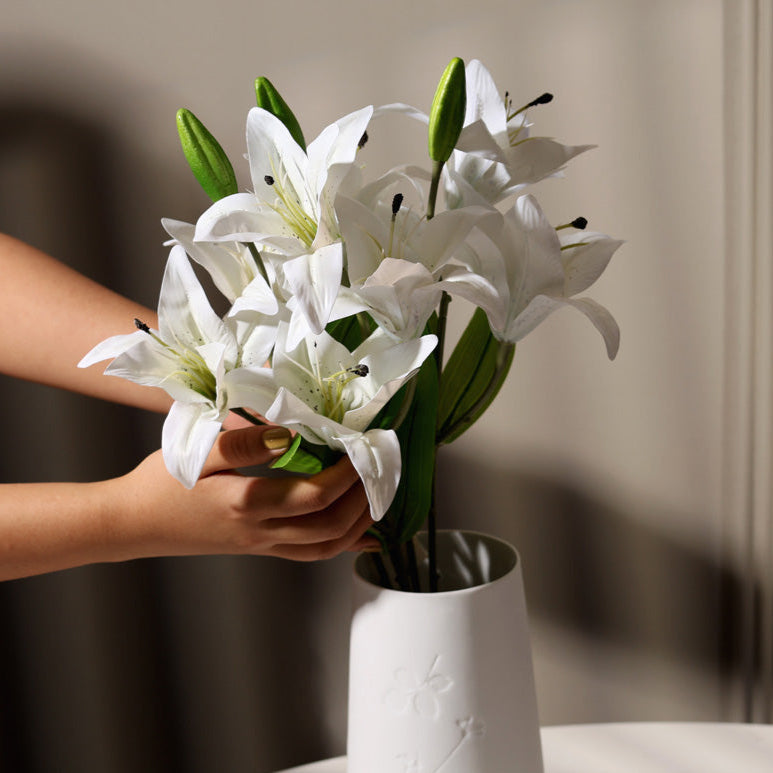 ESQ Living Asiatic Lily Faux Bunch - Ivory