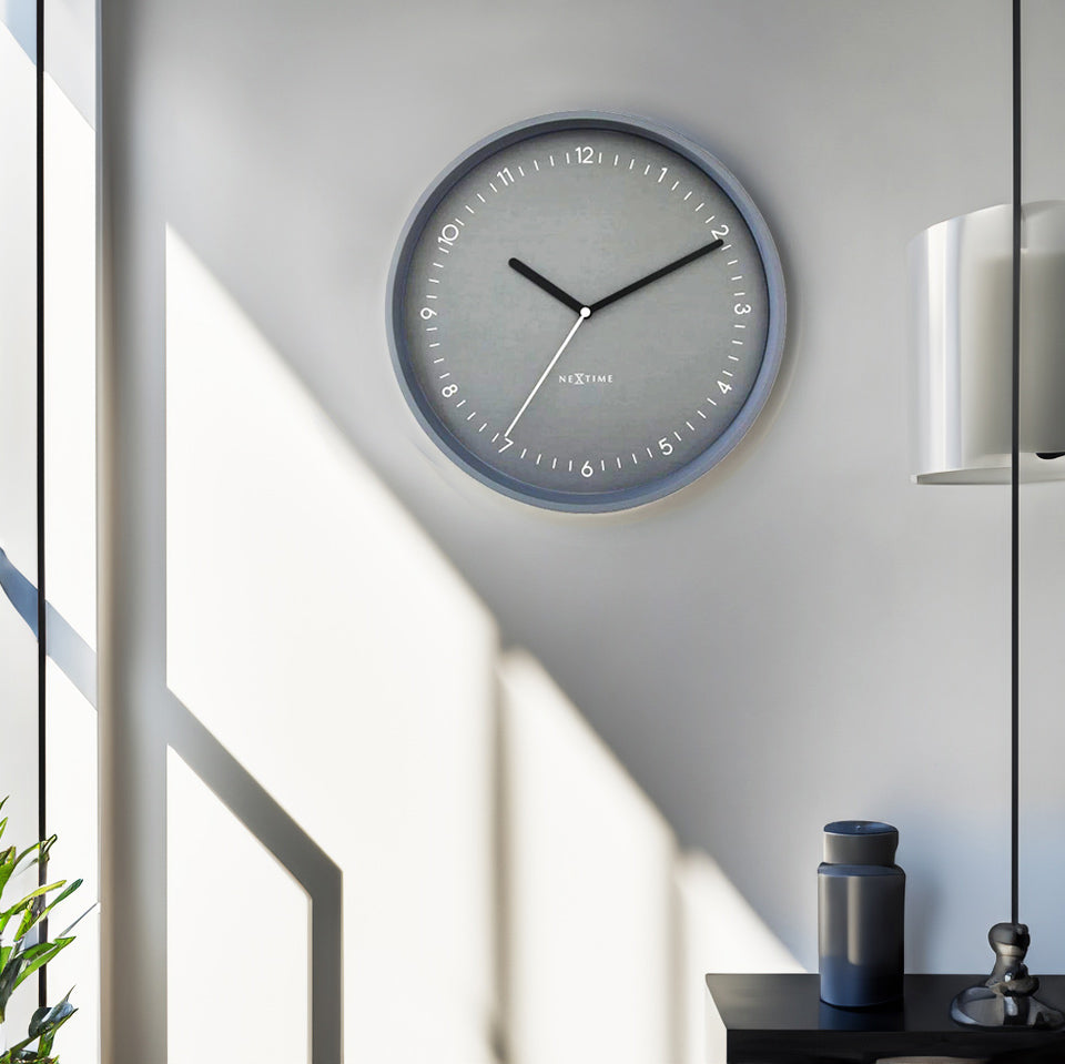 Nextime Berlin Wall Clock 30cm - Grey | Modern Quests