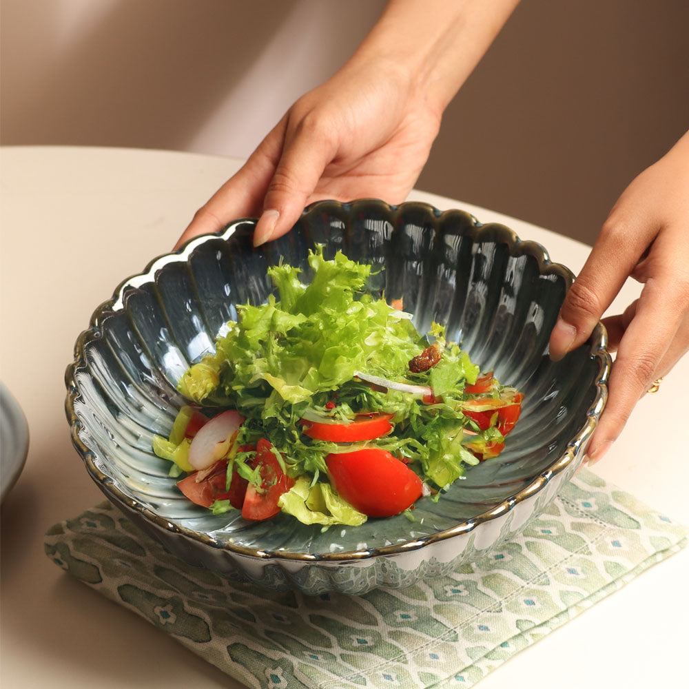 ESQ Living Bloom Serving Bowl - Jade