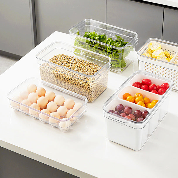 Enhabit Brisk Multi-Purpose Fridge Organizers, Set of 4 - Clear