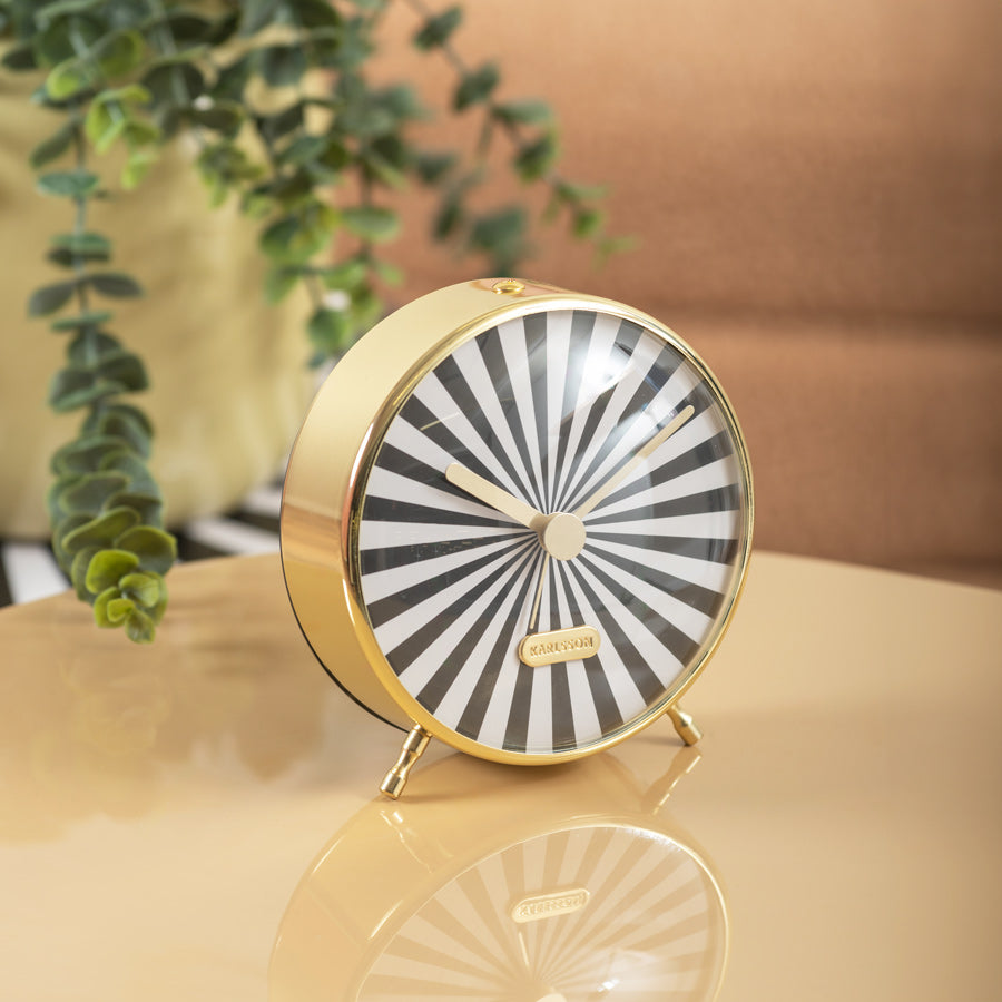 Karlsson Candy Swirl Alarm Clock - Black & White