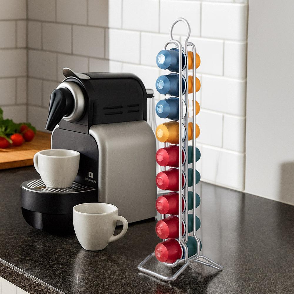 Metaltex Capsulo Coffee Pods Holder - Polytherm Silver