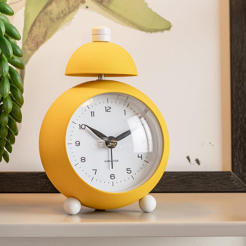 Karlsson Netherlands Chaplin Alarm Clock - Bright Yellow | Modern Quests