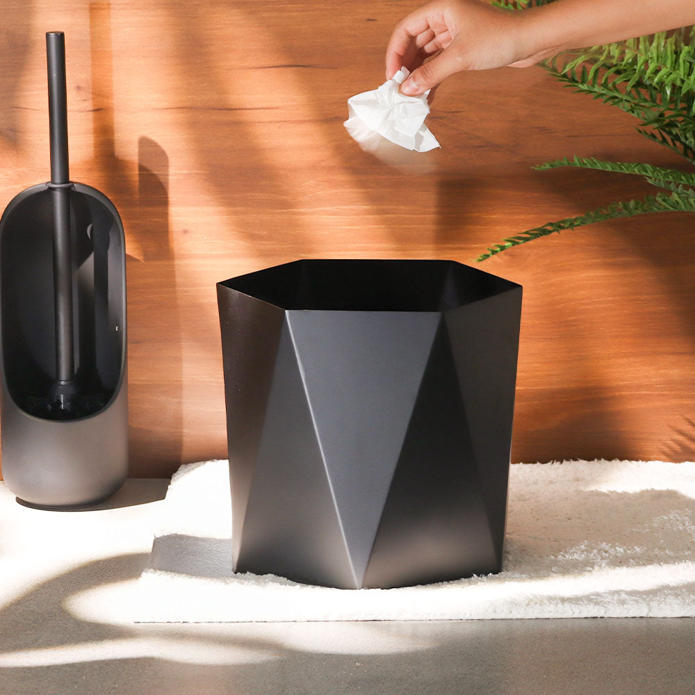 ESQ Living Duke Waste Basket - Black