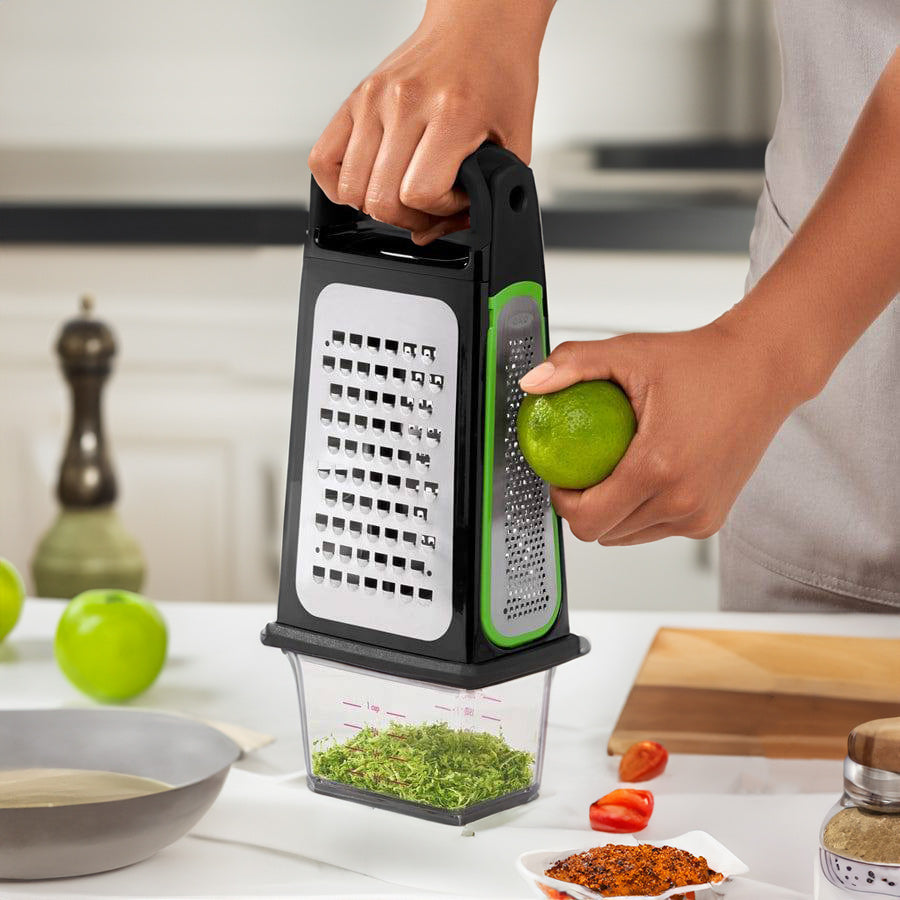 OXO Etched Box Grater With Removable Zester | Modern Quests