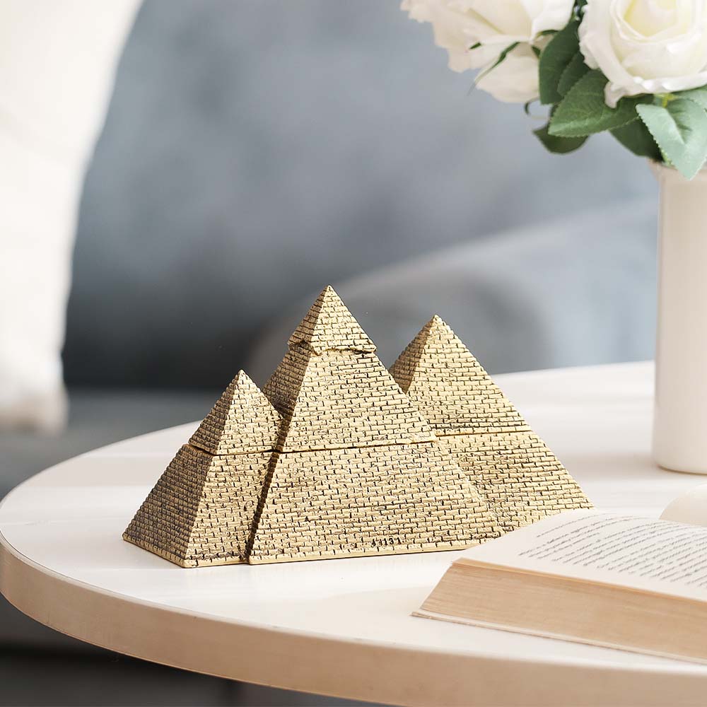 Enhabit Giza Storage Box - Dull Gold