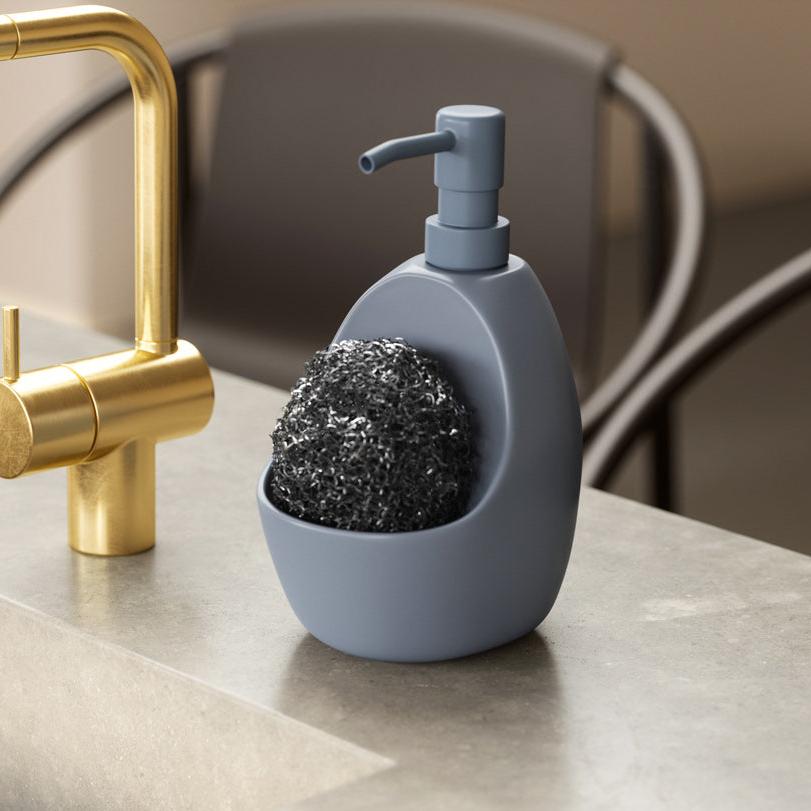 Umbra Joey Kitchen Soap Pump with Scrub - Blue