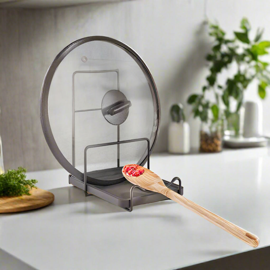 Metaltex Lava Tokyo Lid & Ladle Stand - Black | Modern Quests