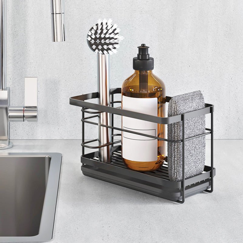 Metaltex Lava Tokyo Sink Organizer with Ufix - Black