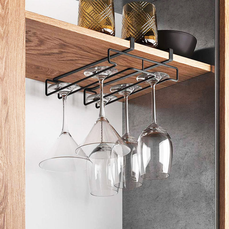 Metaltex Lava Undershelf Glass Holder - Black