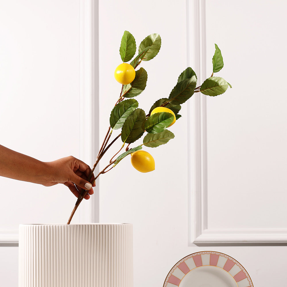 Enhabit Lemon Tree Faux Branch - Yellow Green