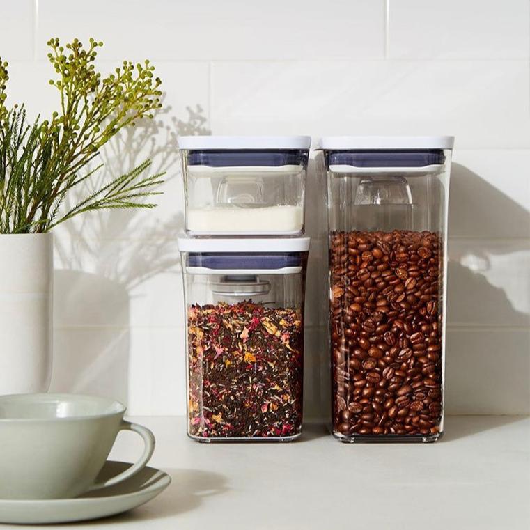 OXO POP 3-Piece Rectangular Storage Containers With Scoop