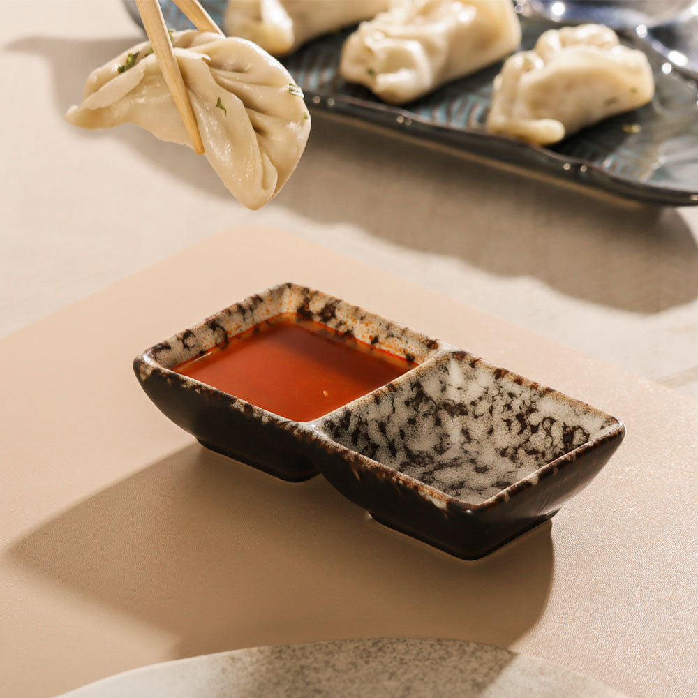 Enhabit Oasis Sectional Serving Plate - Sandy Brown