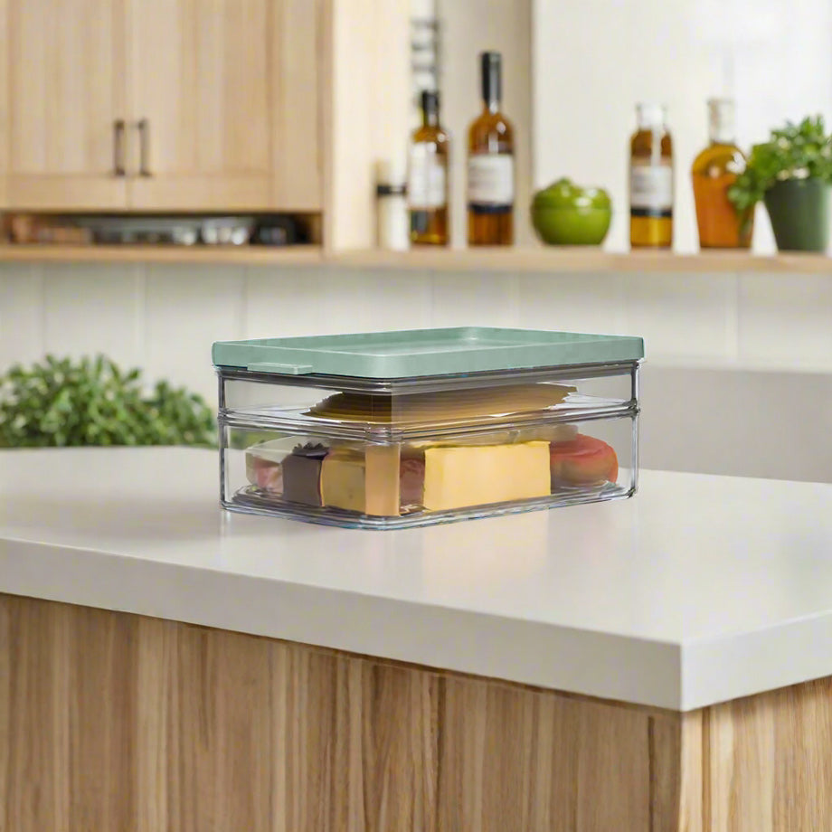 Mepal Omnia Breakfast Fridge Boxes, Set of 2 - Nordic Sage