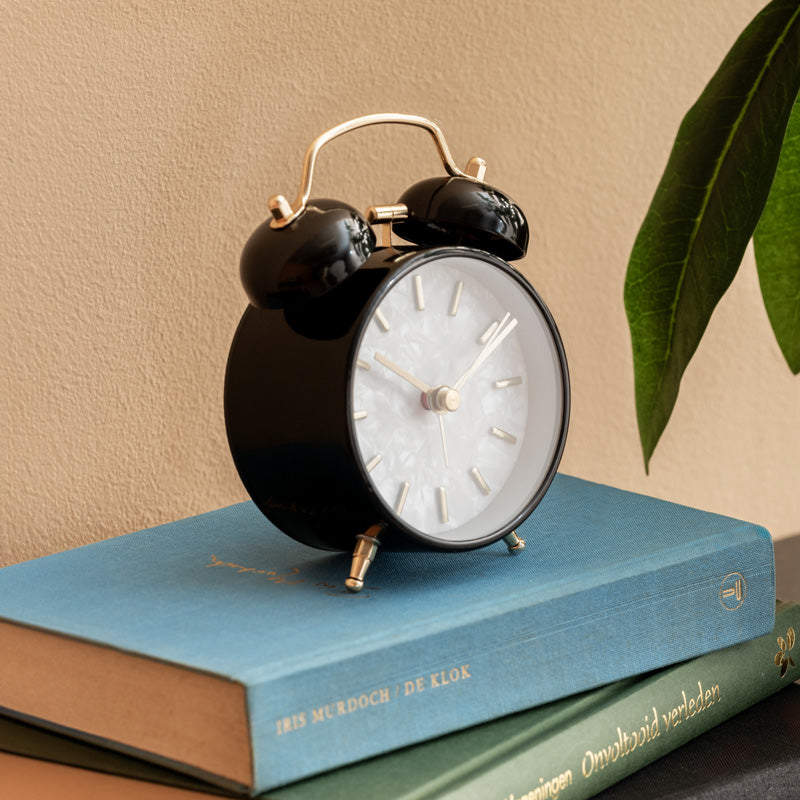 Karlsson Pearl Glow Alarm Clock - Black