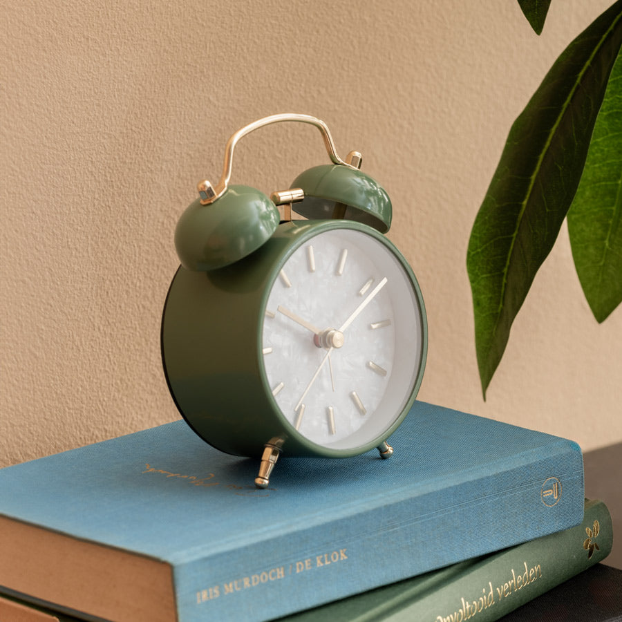 Karlsson Pearl Glow Alarm Clock - Green