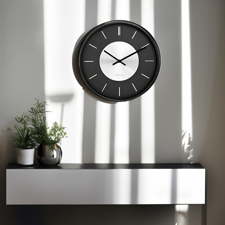 NeXtime Retro II Wall Clock 25cm - Black