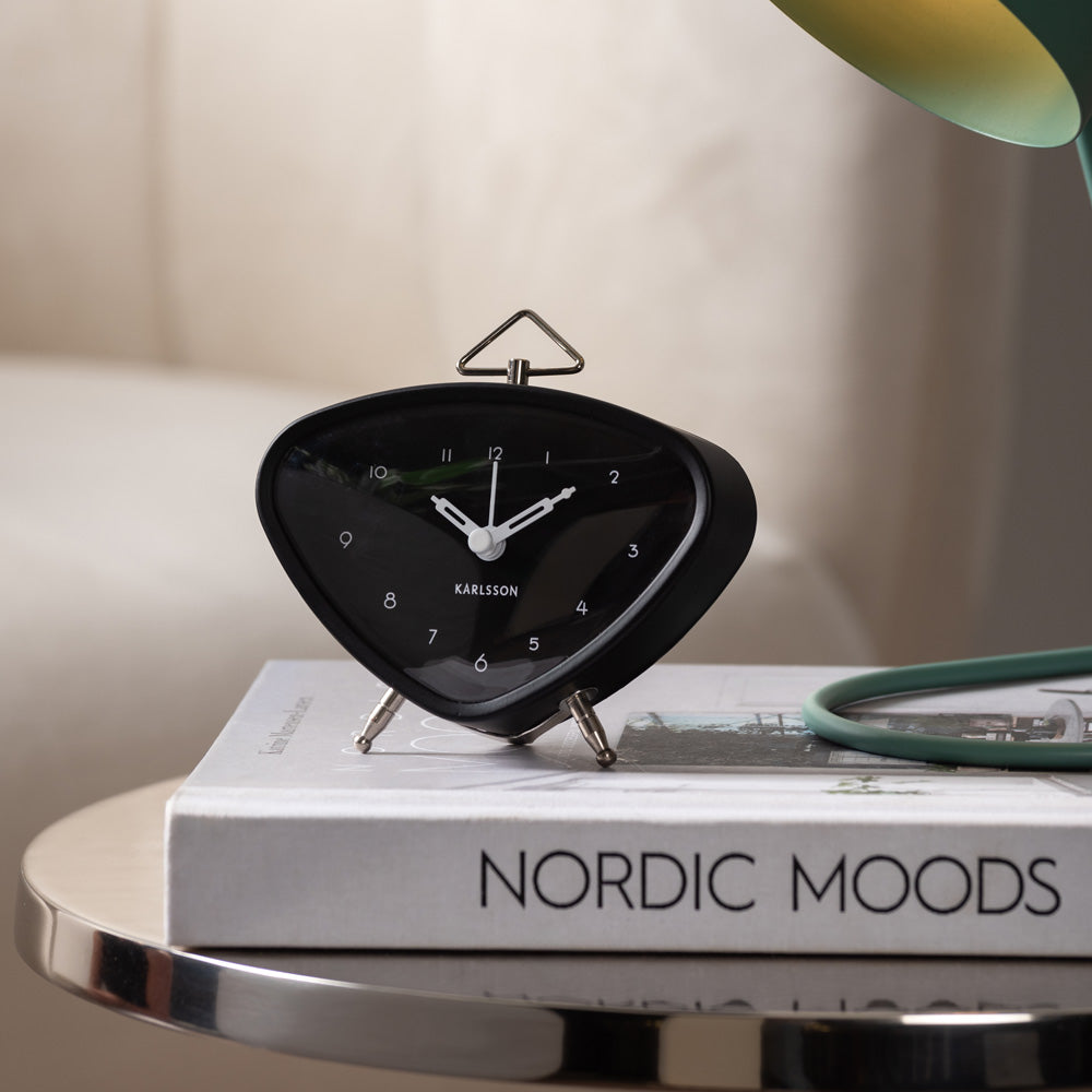 Karlsson Triangle Alarm Clock - Black