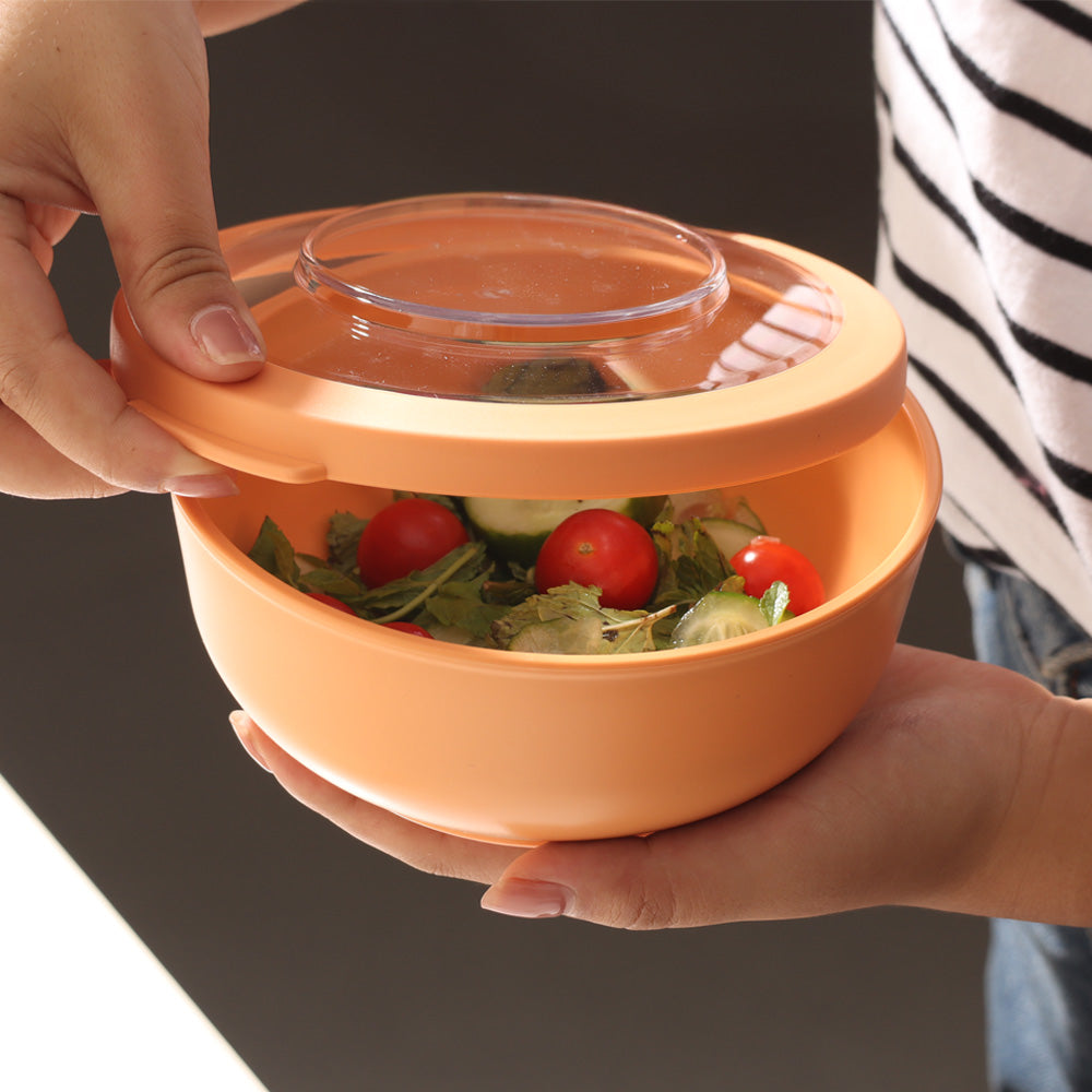 Amuse Tylla Storage Bowl with Lid 700ml - Peach Orange