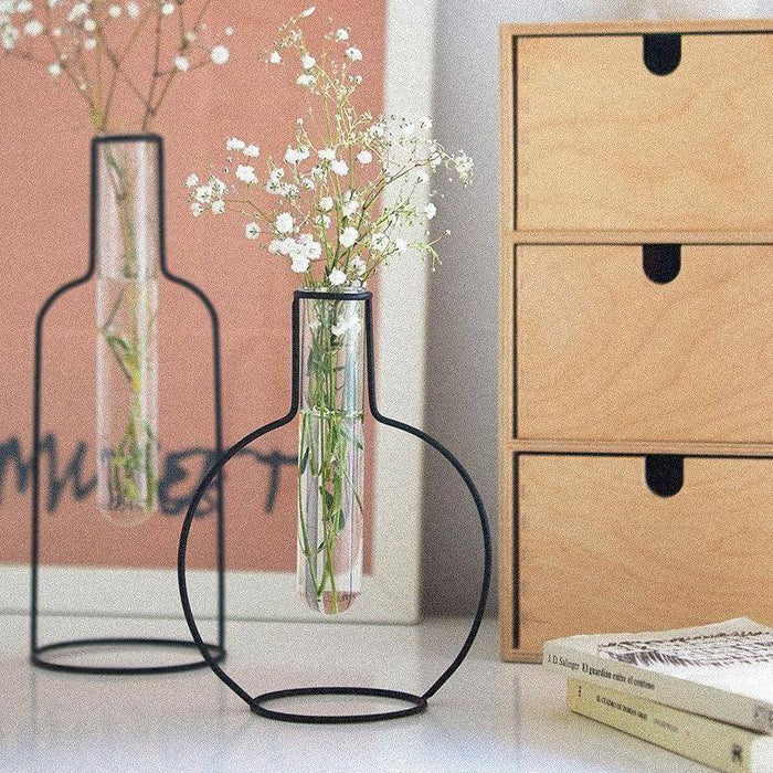 Balvi Silhouette Round Tube Vase Small - Black | Modern Quests