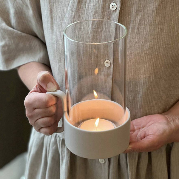 Blomus Germany Yuragi Glass and Ceramic Hurricane - Duck Green | Modern ...