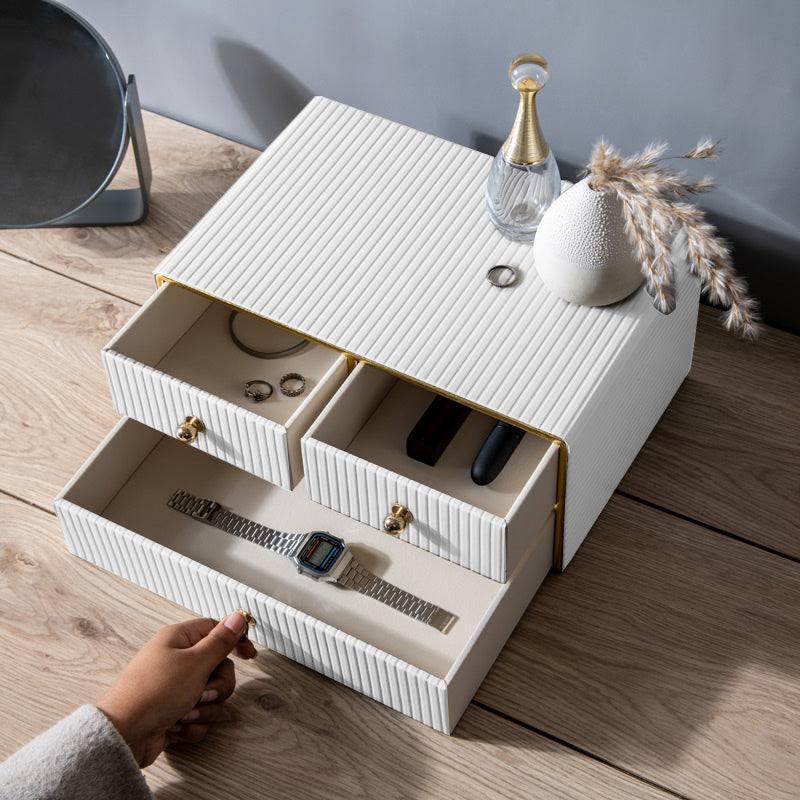 Enhabit Columns Organiser with Drawers - Ivory