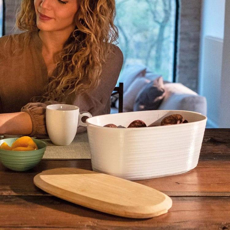 Guzzini Tierra Bread Box - Milk White