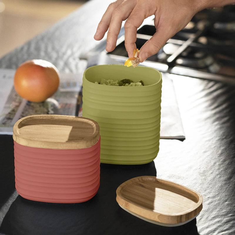 Guzzini Italy Tierra Storage Jar Medium - Light Green | Modern Quests