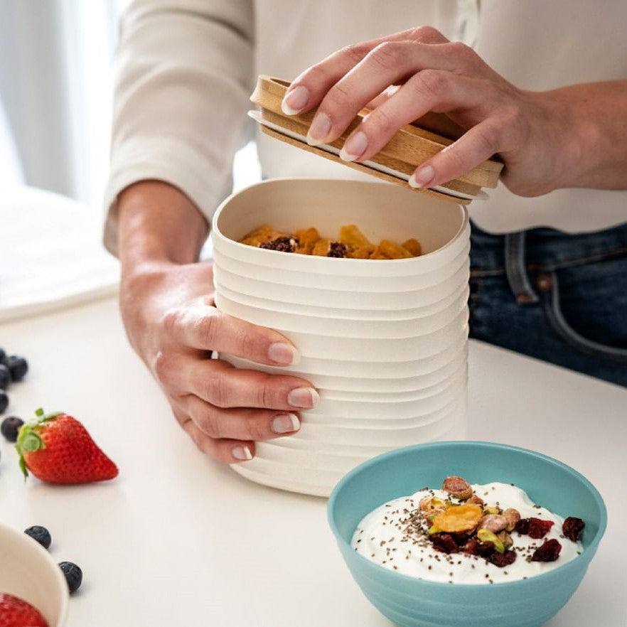 Guzzini Tierra Storage Jar Medium - Milky White