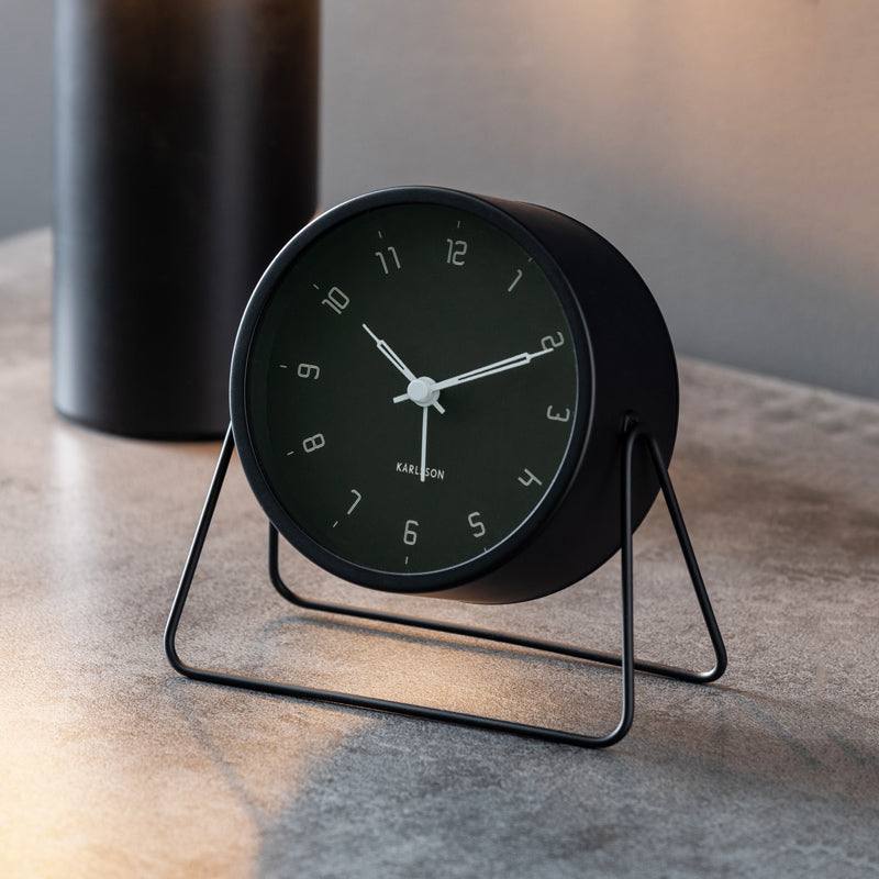 Karlsson Stark Alarm Clock - Matte Black