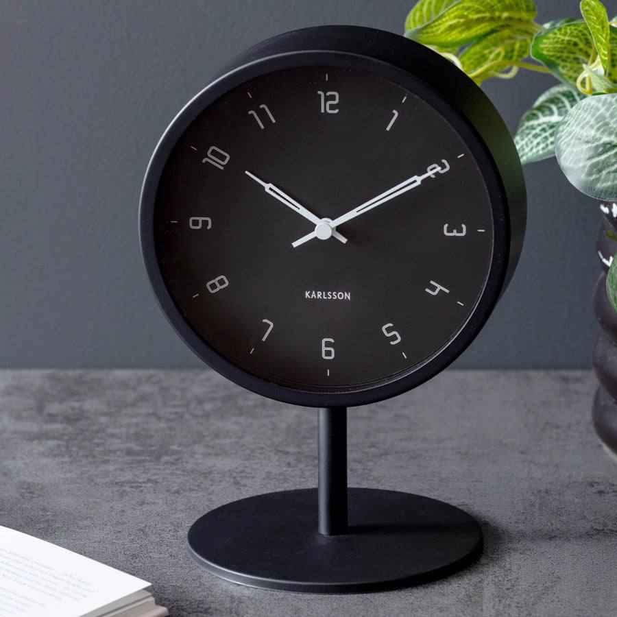 Karlsson Stark Table Clock 15cm - Black