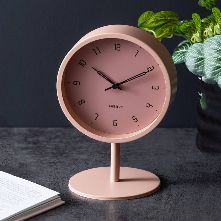 Karlsson Stark Table Clock - Faded Pink