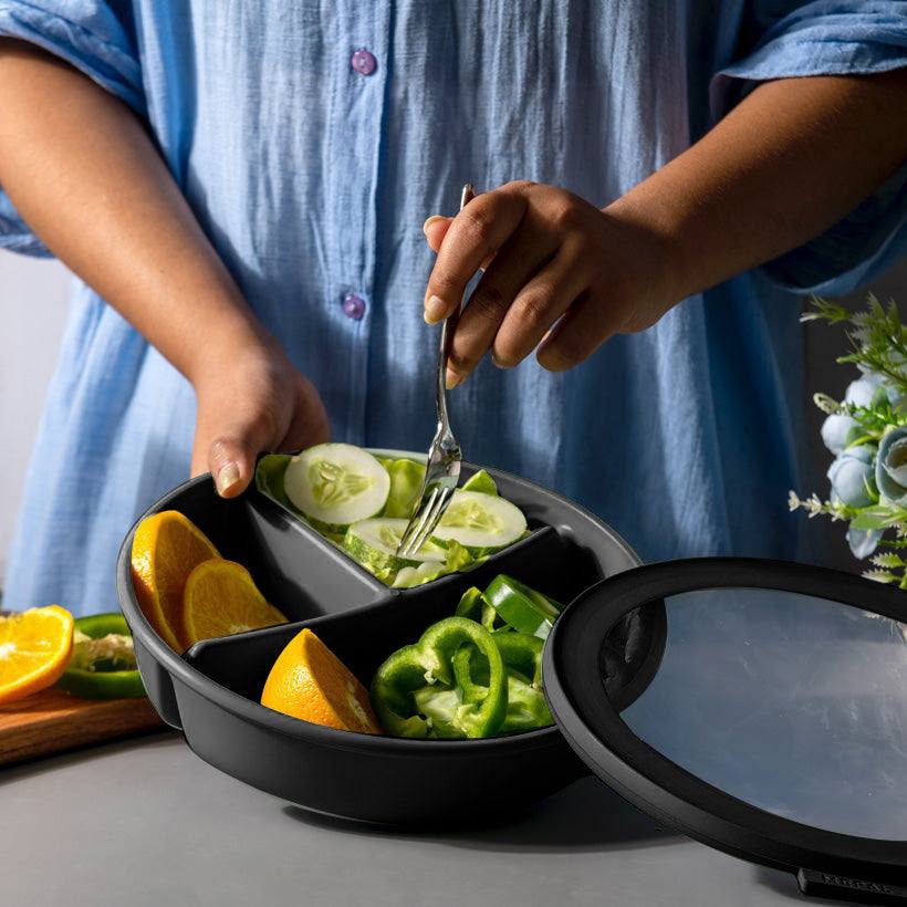 Mepal Cirqula Bento Bowl With Lid - Nordic Black