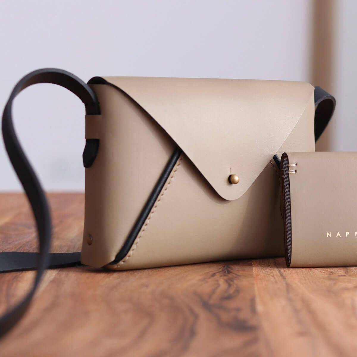 Nappa Dori Envelope Sling Bag - Clay