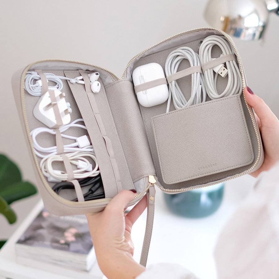 Stackers Cable Tidy Bag - Taupe