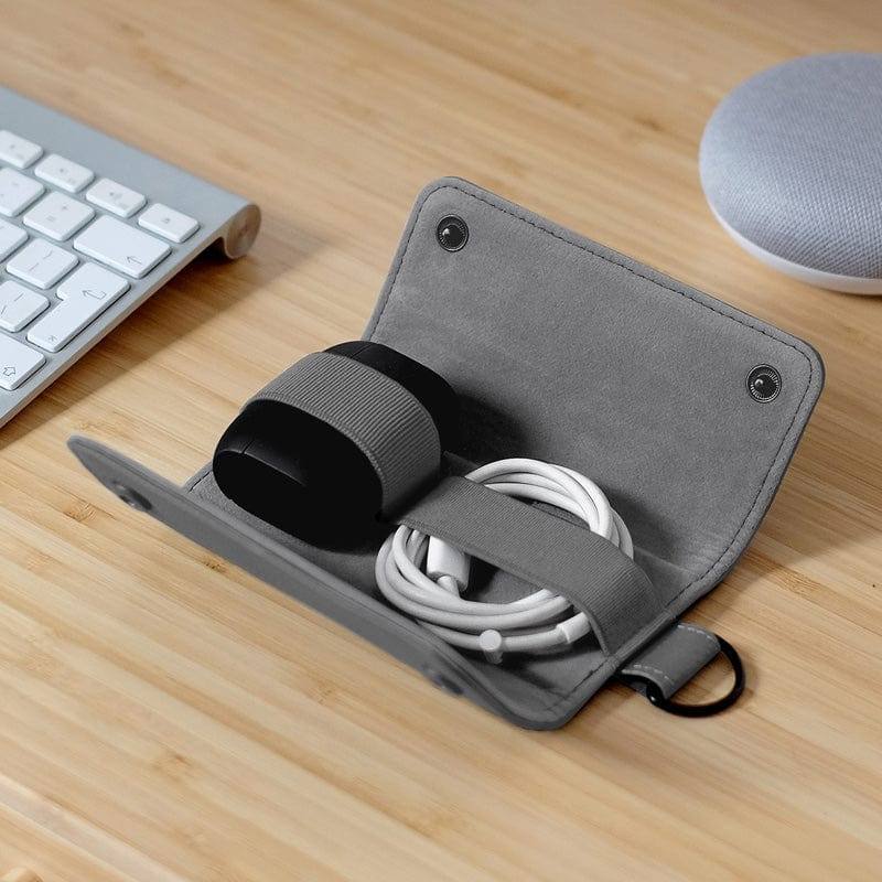 Stackers London Compact Cable Tidy Case - Slate Grey | Modern Quests