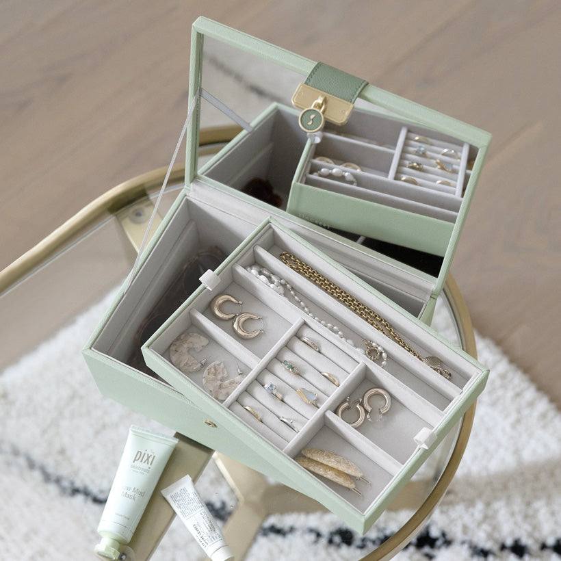 Stackers London Luxury Classic Jewellery Box - Sage | Modern Quests