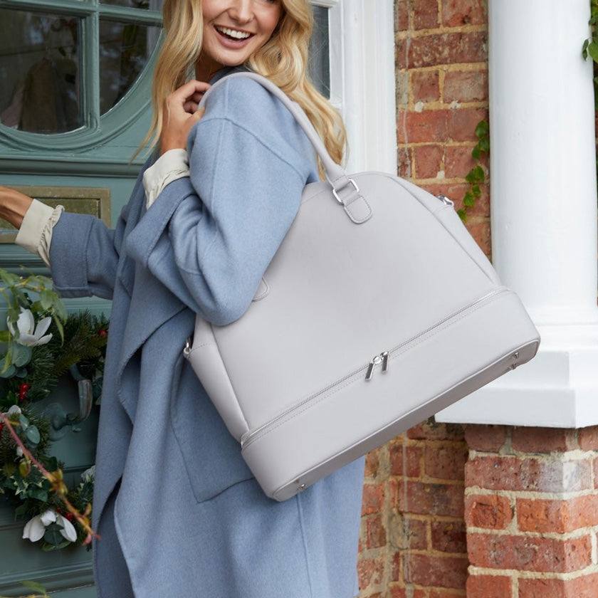 Stackers Travel Handbag Large - Pebble Grey