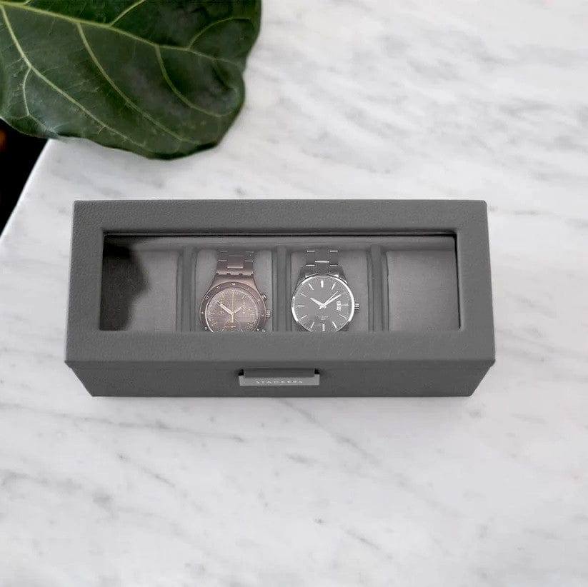 Stackers Watch Box 4-piece - Slate Grey